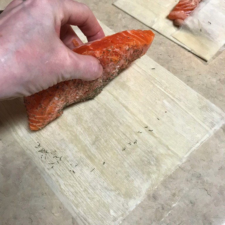 Salmon in Phyllo with Champagne Cream Sauce | Comfort du Jour